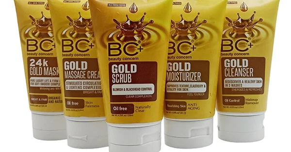 BC Plus Facial Set 24k Gold Facial Pack 5 Tubes Pack